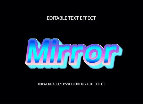 Premium Vector Mirror Text Effect 3d Text Effect