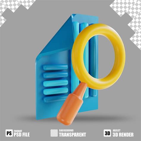 Premium Psd 3d Illustration Analytic Document Chart 3 Suitable For