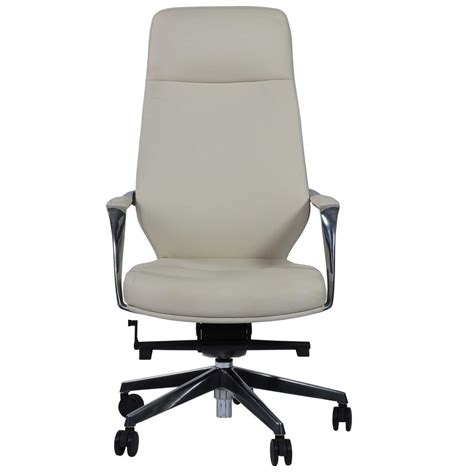 High Back Pvc Leather Executive Office Chair With Aluminium Base