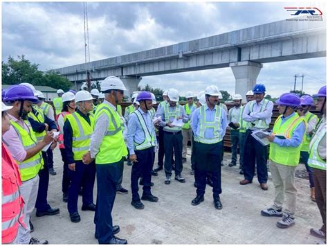 Recently Shri Vivek Kumar Gupta Mdnhsrcl Inspected Various Bullet Train Civil And Track