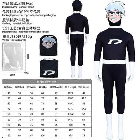 Danny Phantom Cross Border Halloween Cosplay Costume Animation Fruugo Uk