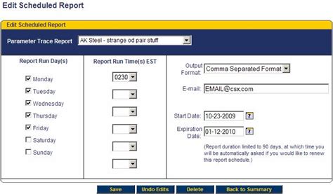 Edit Save And Delete A Schedule