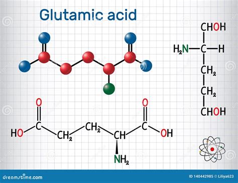 Glutamic Acid L Glutamic Acid Glu E Aliphatic Amino Acid Molecule