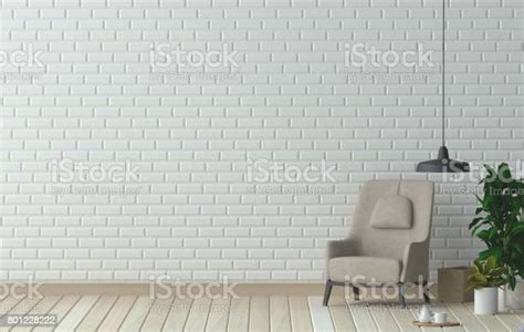 가구 세트와 흰 벽 빈 공간 인테리어 디자인 앞 거실 인테리어 디자인 3d 그림에 안락의 자 0명에 대한 스톡 사진 및 기타 이미지 Istock