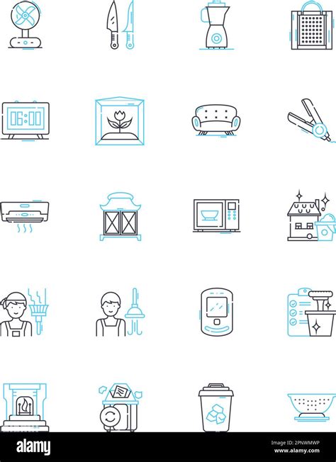 Domestic Engagement Linear Icons Set Commitment Partnership Devotion