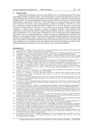 Design And Performance Analysis Of Asynchronous Network On Chip For Streaming Data Transmission