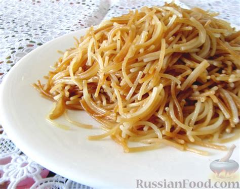 Рецепт: Жареная вермишель на RussianFood.com