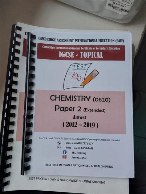 Chemistry Igcse Topical Questions And Answer Hobbies And Toys Books