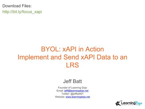 Xapi In Action Sending An Data To An Lrs Focuson Session Ppt
