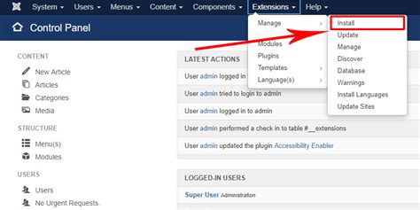 Joomla Accessibility Enabler Installation Guide
