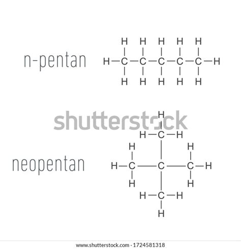 Illustration Neopentan Npentane Stock Vector Royalty Free 1724581318