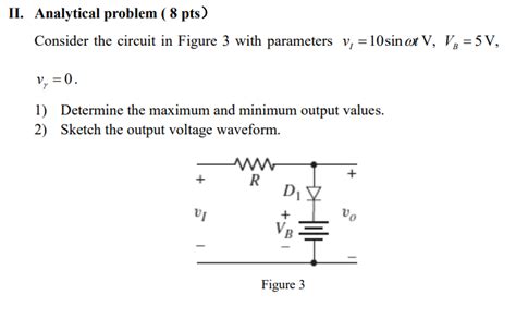 Solved Analytical Problem Pts Consider The Circuit In Chegg