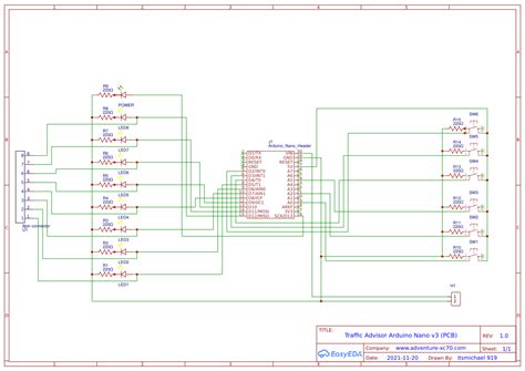 Traffic Advisor Arduino Nano OSHWLab