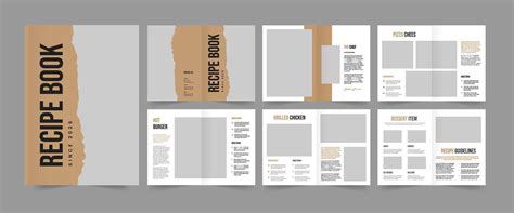 Recipe Book Layout Template Cookbook Design Food Menu Template 51456141 Vector Art At Vecteezy
