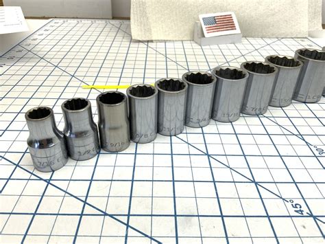 Craftsman 1 2 Dr V 12pt Sockets 12pc Sizes 7 16” 1 1 8” Usa