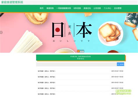 java毕业设计源码下载 基于java（ssm）家庭食谱管理系统 毕设网 计算机毕业设计源码 毕业设计成品 论文下载网