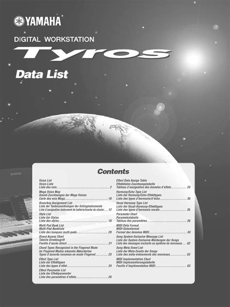 Pdf Yamaha Midi Implementation Chart Dokumentips
