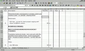 Sample Boq Excel Formats Bill Of Quantities Format For The Construction Of A Typical Duplex