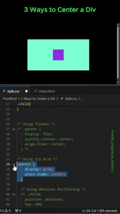 09100 3 Ways To Centre A Div Css Html Tutorial Frontend Shorts
