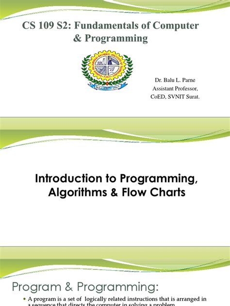 2basics And Algorithm Flowchart Pdf Pdf