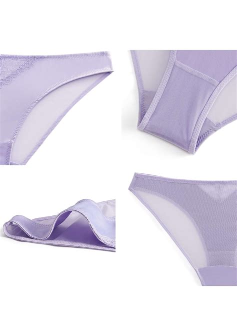 Hsia Foxy Satin Floral Lace Trimmed Mesh Back Soft Bikini Underwear