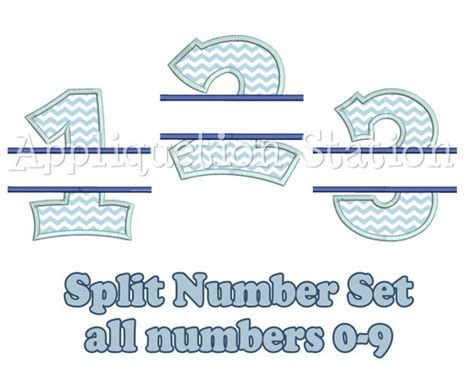 Split Number Set BX Appliquetionstation
