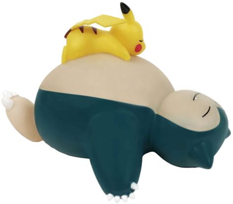 Pokemon Led Light Snorlax And Pikachu Sleeping 25cm