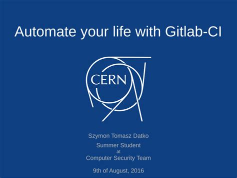Pdf Automate Your Life With Gitlab Ci