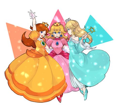 Princess Peach And Daisy And Rosalina