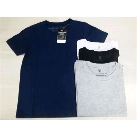 Camiseta Infantil E Juvenil Básica Unissex 2 4 6 8 10 12 14 16 Basicamente FÁbrica Malwee