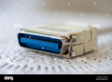 Close Up On A LPT Cable Paraller Printer Port Stock Photo Alamy