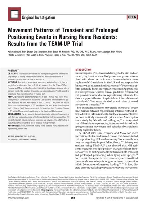 Pdf Movement Patterns Of Transient And Prolonged Positioning Events