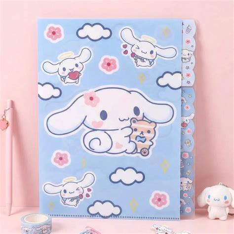 Sanrio Characters A4 Folder With Dividers Cinnamoroll Small Fry Kauai