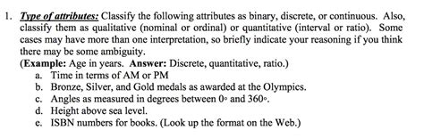 solved tvpe of attributes classify the following attributes
