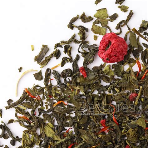 Чай зеленый Малиновый Рай, ароматизированный в интернет-магазине BestTea.ru