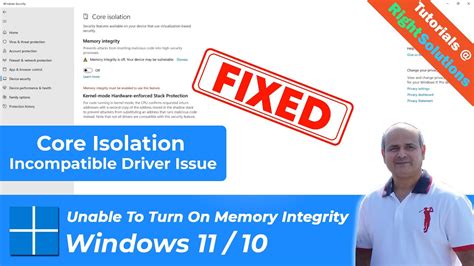 How To Fix Core Isolation Incompatible Driver Issue Unable To Turn On