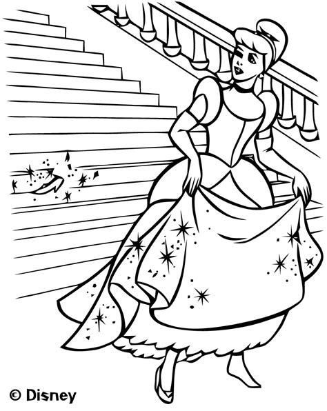 Free Cinderella Coloring Page To Print Cinderella Coloring Pages