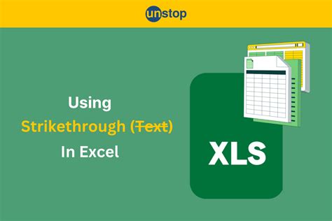 Strikethrough In Excel How To Apply Methods Uses Tips Unstop