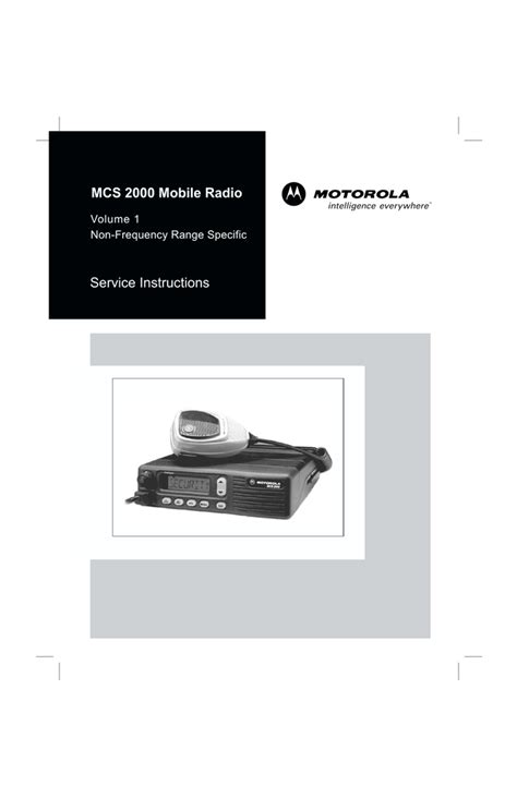 Motorola Mcs 2000 900 Mhz Users Manual Jujathis