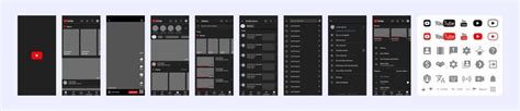 premium vector youtube interface you tube screen social media network