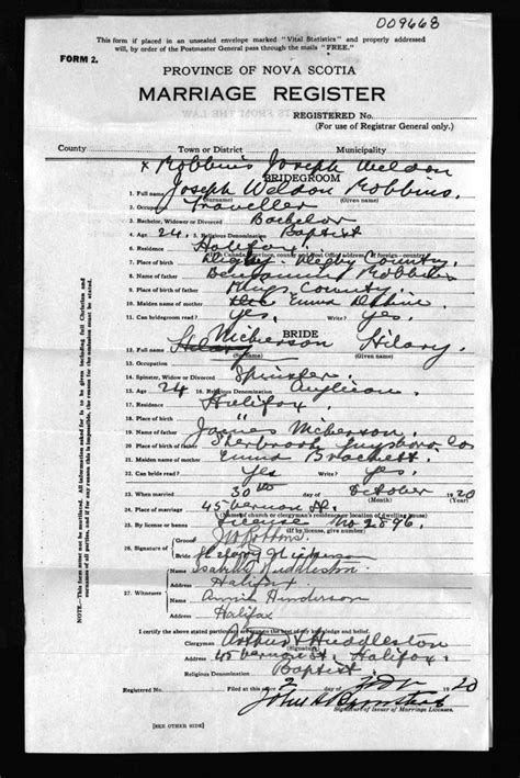 Nova Scotia Archives Nova Scotia Births Marriages And Deaths