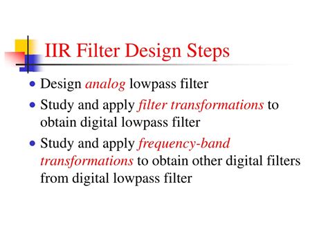 Ppt Chapter 8 Iir Filter Design Powerpoint Presentation Free