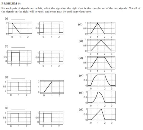 Solved For Each Pair Of Signals On The Left Select The Chegg Com