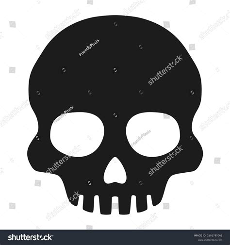 Human Skull Sign Vector Cartoon Stock Vector Royalty Free 2201795061