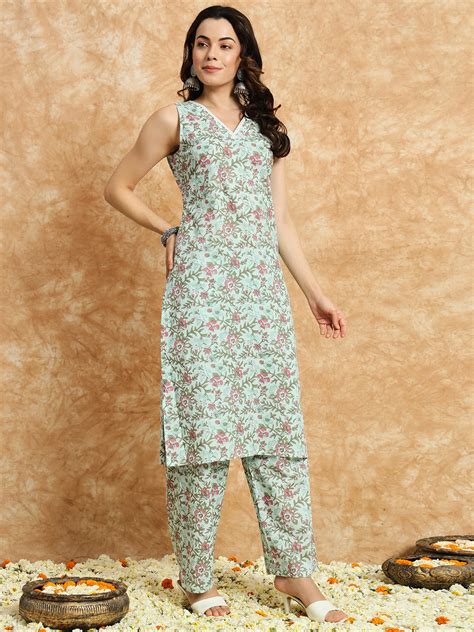Women Printed Cotton Suit Set Divinationclothing