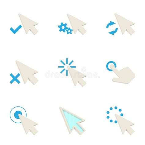 Mouse Cursor Icons Set Cartoon Style Stock Vector Illustration Of Collection Cartoon 99033673