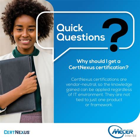 Mecer Inter Ed On Linkedin Certnexus Certification Secure Networking