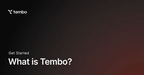 What Is Tembo Tembo Docs