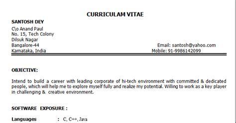 Curriculum Templates Word Free Download