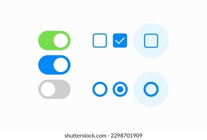 Ui Elements Kit Toggle Check Box Stock Vector Royalty Free Shutterstock